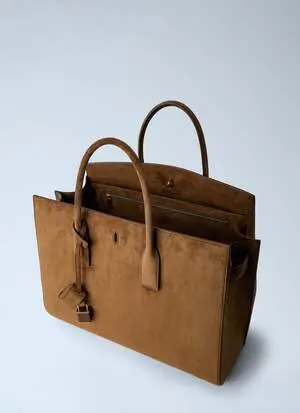Saint Laurent Sac De Jour Suede Handbag