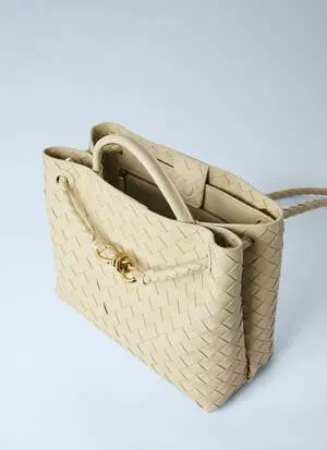 Bottega Veneta Andiamo Medium Handbag - Cream