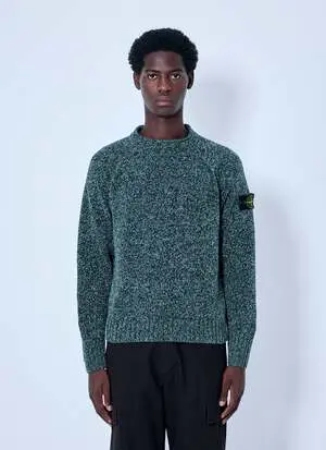 Stone Island Knitted Crewneck Sweater - Green