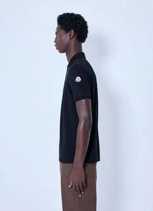 Moncler Piqué Polo Shirt - Black