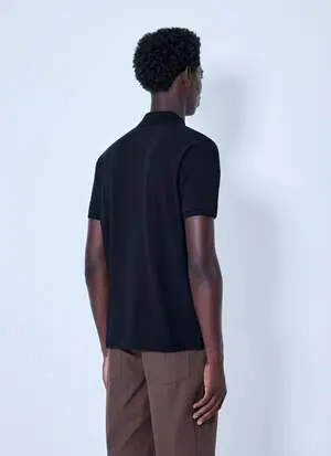 Moncler Piqué Polo Shirt - Black