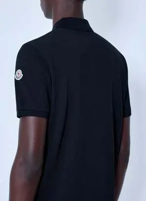 Moncler Piqué Polo Shirt - Black