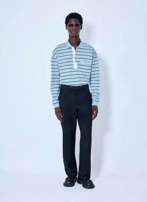Bottega Veneta Striped Cotton-piqué Polo Shirt