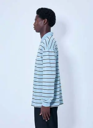Bottega Veneta Striped Cotton-piqué Polo Shirt