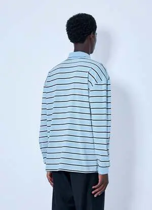 Bottega Veneta Striped Cotton-piqué Polo Shirt