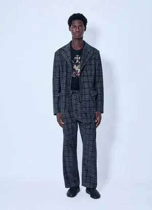 VIVIENNE WESTWOOD Checked Cotton Blazer - Gray