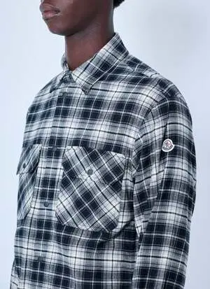 Moncler Check Patterned Cotton Shirt