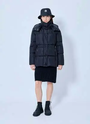 Moncler Agneux Hooded Short Down Jacket