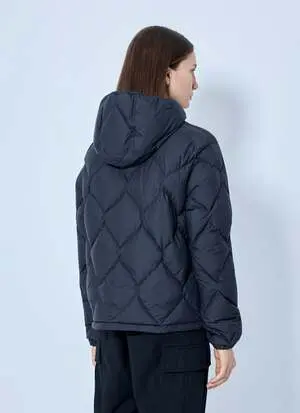 Moncler Arvouin Hooded Diamond-quilted Short Down Jacket - Black