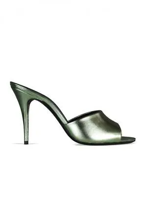 Saint Laurent La 16 Mules - Green