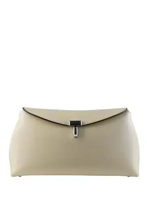 TOTEME T-lock Clutch - Cream