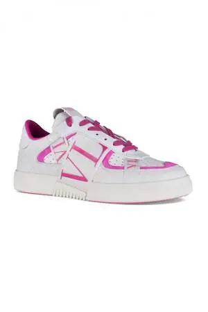 Valentino Garavani Vl7n Leather And Nylon Sneakers