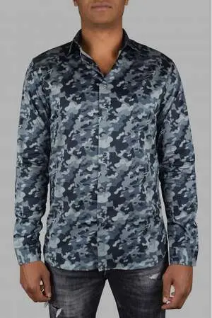 Philipp Plein Ls Camouflage Shirt