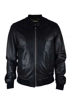Philipp Plein Leather Bomber Jacket