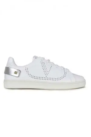 Valentino Garavani Backnet Leather Sneakers - White