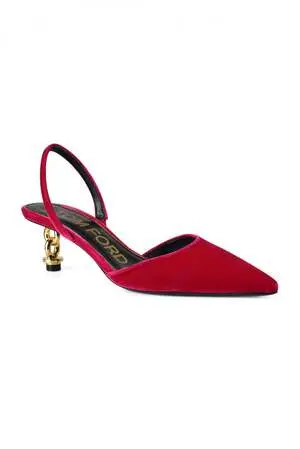 TOM FORD Velvet Chain Heel Slingback