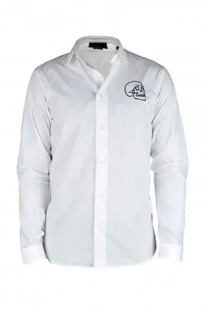 Philipp Plein Gold Cut Ls Skull Shirt - White
