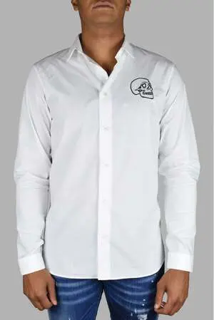 Philipp Plein Gold Cut Ls Skull Shirt