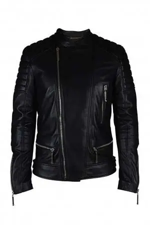 Philipp Plein Leather Biker Jacket