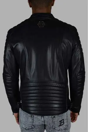 Philipp Plein Leather Biker Jacket