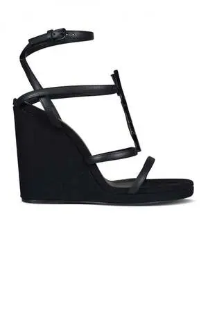 Saint Laurent Cassandra Espadrilles - Black