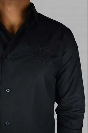 Philipp Plein Gold Cut Ls Skull Shirt
