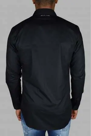 Philipp Plein Gold Cut Ls Skull Shirt