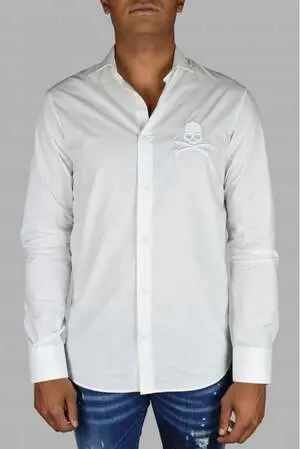 Philipp Plein Diamond Cut Ls Skull Shirt
