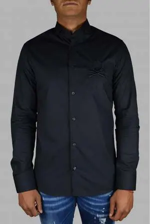 Philipp Plein Diamond Cut Ls Skull Shirt