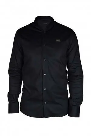 Philipp Plein Diamond Cut Ls Iconic Shirt - Black