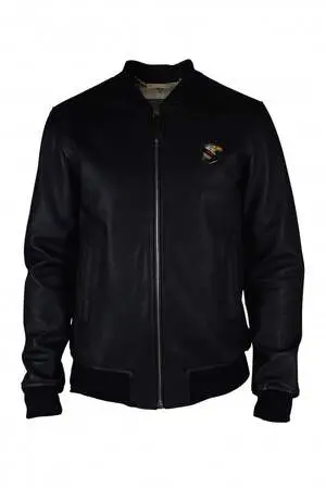Philipp Plein Leather Bomber Jacket