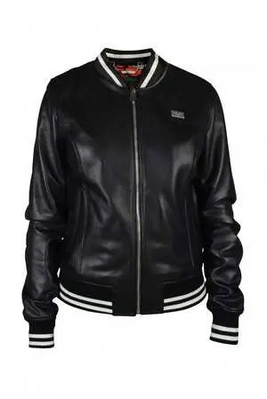 Philipp Plein Leather Bomber Jacket