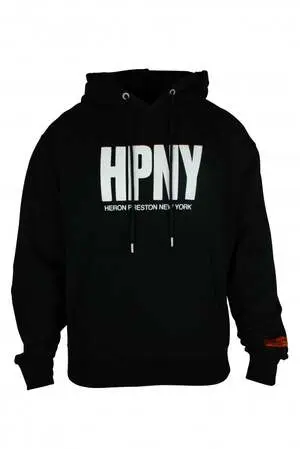 Heron Preston Cotton Logo Hoodie - Black