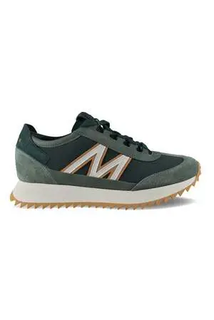 Moncler Pacey2 Nubuck And Nylon Canvas Sneakers - Green