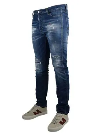 Dsquared2 Stretch Cotton Denim Cool Guy Jeans - Blue