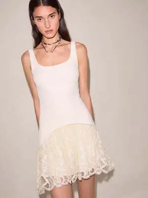 Alexis Pomela Dress - Ivory