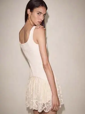 Alexis Pomela Dress - Ivory