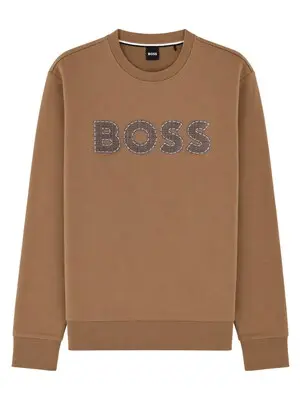 BOSS Felpa Con Logo - Brown