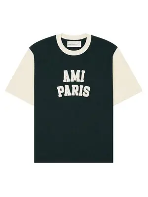 AMI Paris T-shirt Con Logo - Green