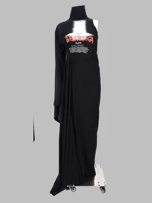 Balenciaga Long Draped "the Door" Dress