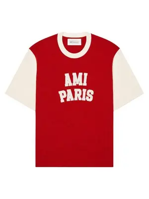AMI Paris T-shirt Con Logo - Red