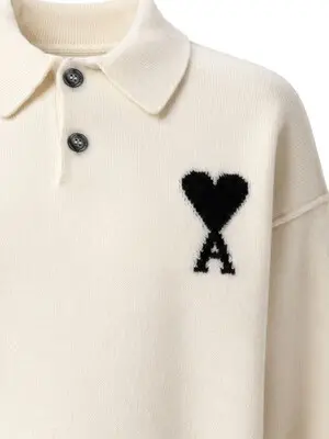 AMI Paris Polo In Maglia Con Logo