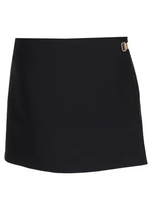 Balenciaga Gonna Shorts In Twill Di Lana - Black