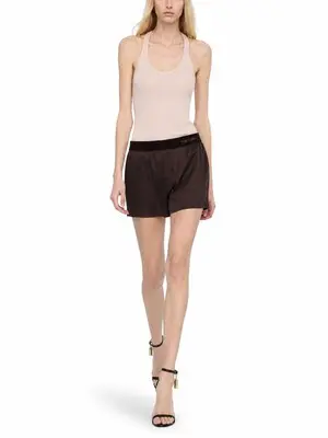 TOM FORD Silk Shorts - Brown