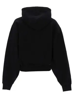 Alexander Wang Logo Drawstring Zip Up Hoodie