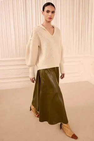 Ulla Johnson Lila Wool Knit Pullover - Cloud