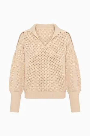 Ulla Johnson Lila Wool Knit Pullover - Cloud