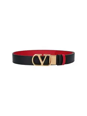 Valentino Garavani Reversible Leather Belt With Logo Buckle