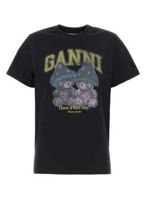 GANNI Teddy Mushrooms Relaxed Cotton T-shirt