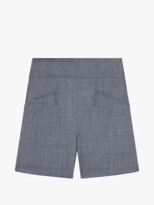 GANNI Wool-blend Zip-front Shorts